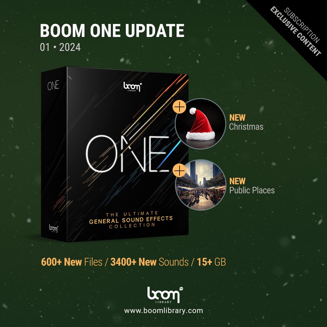 BOOM ONE UPDATE: PUBLIC PLACES & CHRISTMAS SOUNDS | BOOM Library